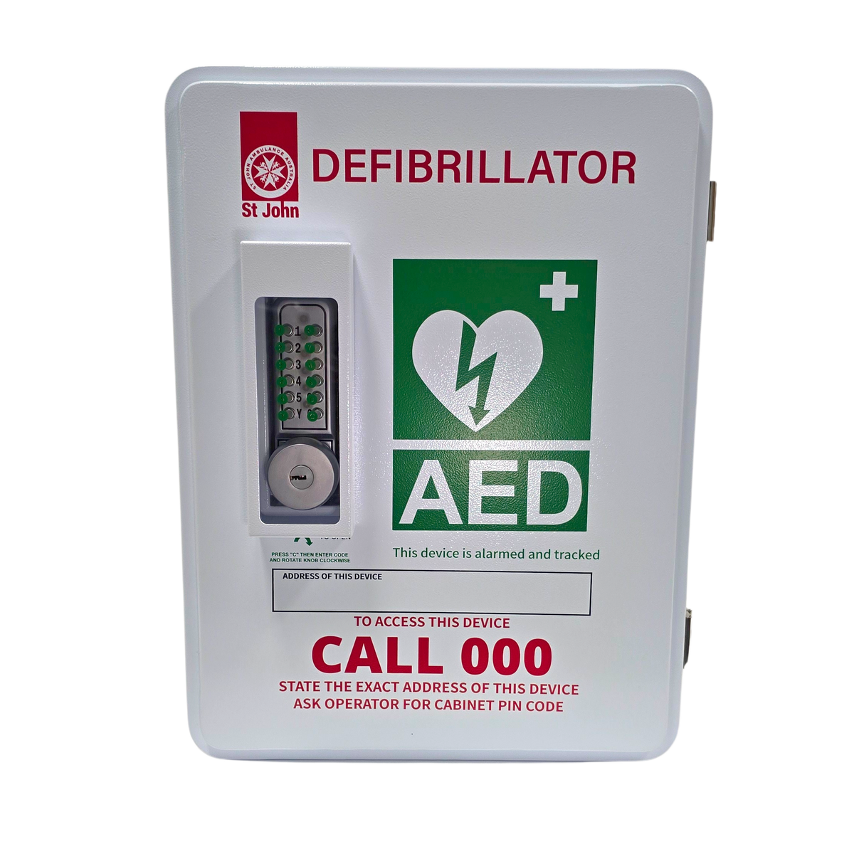 Defibrillator Cabinet - Outdoor with Keypad Lock – St John Ambulance ...
