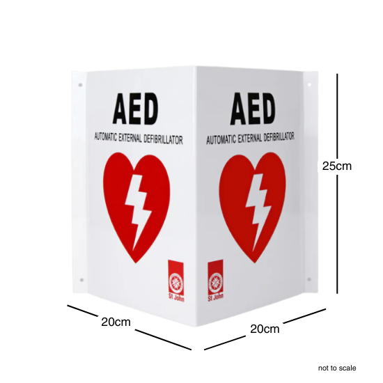 First Aid Signage for AED 90 Degree – St John Ambulance Victoria